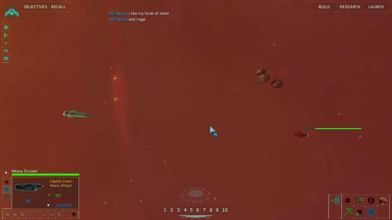 Kushan Heavy Cruiser vs Hiigaran Battle Cruiser - YouTube