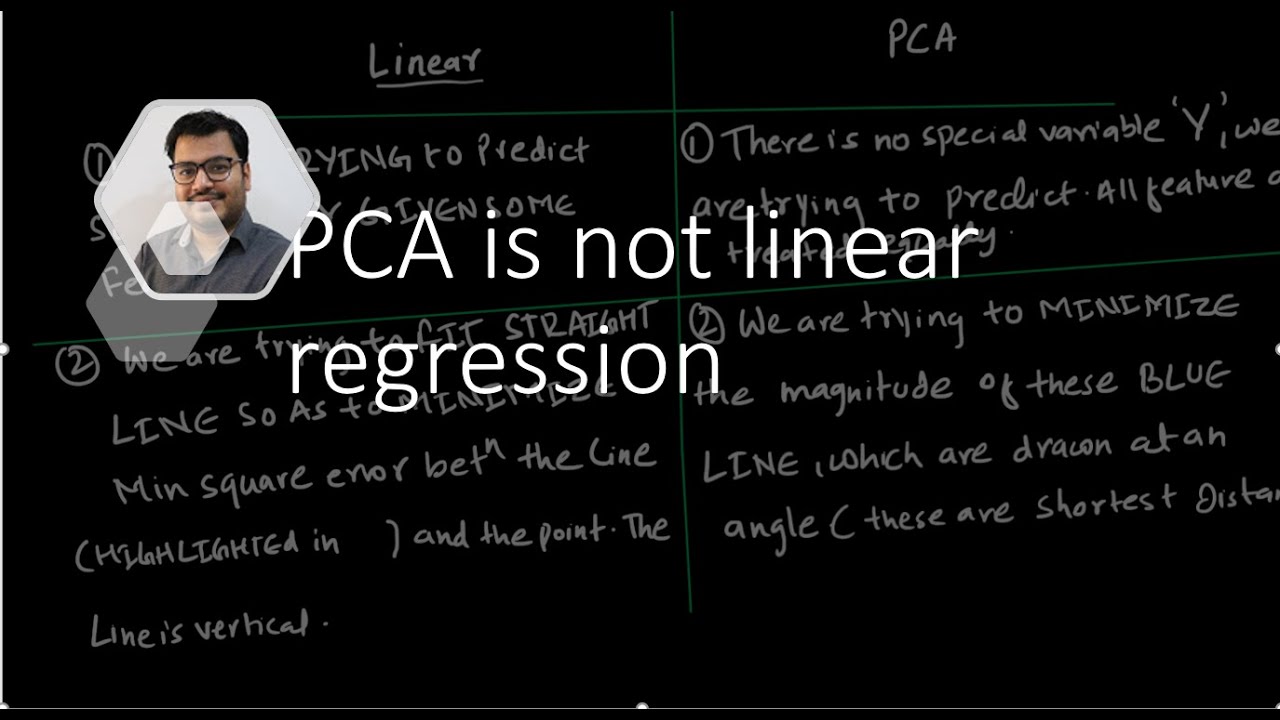 PCA is not linear regression - YouTube