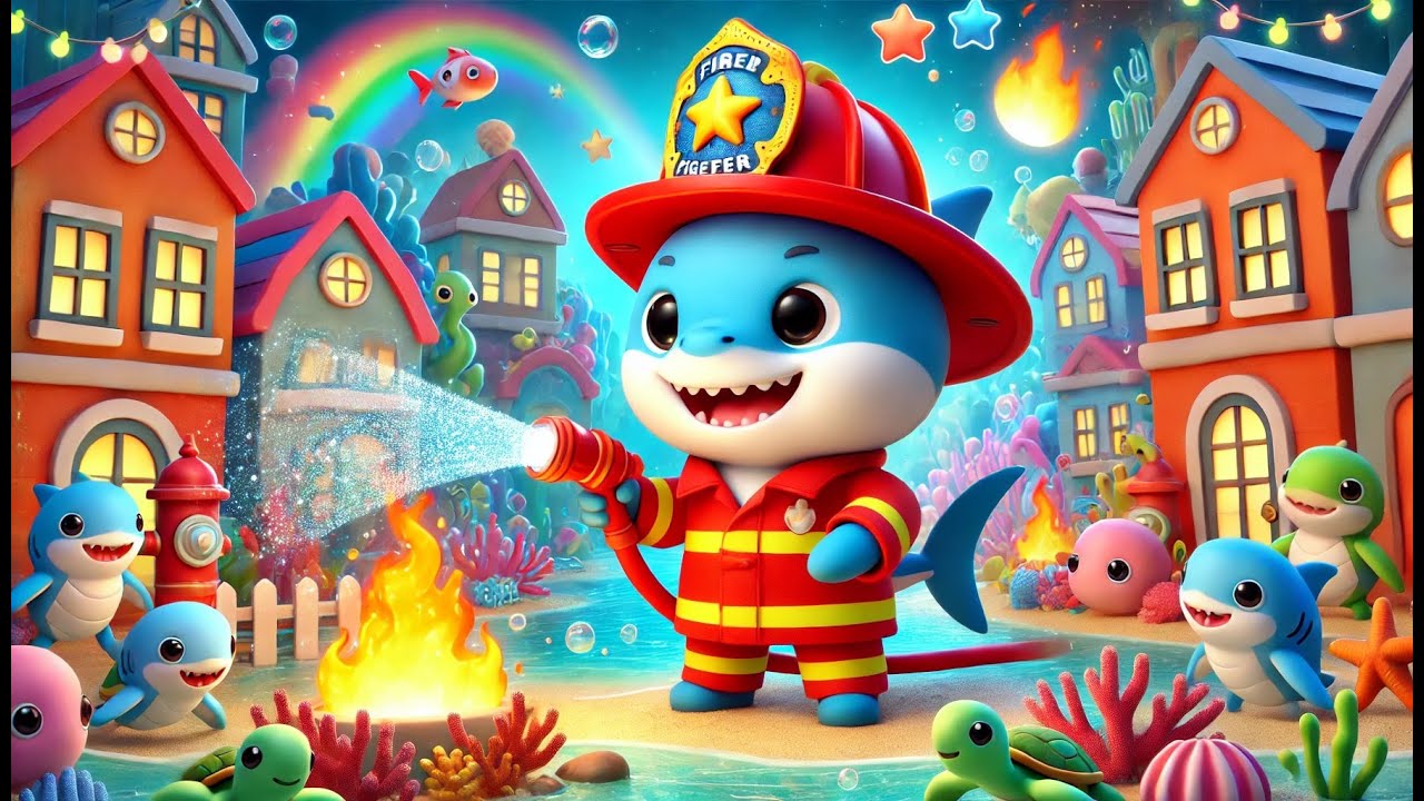 Firefighter Baby Shark to the Rescue! 💦🔥 | Fun Song For Kids - YouTube