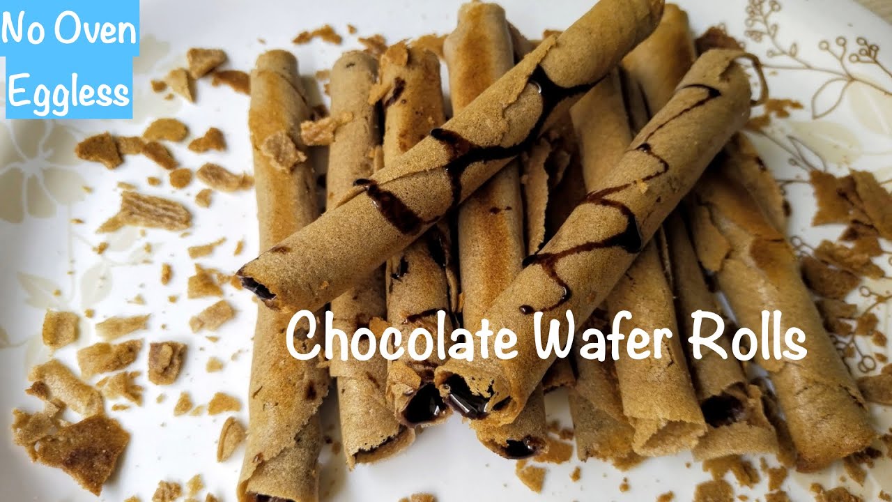Chocolate Wafer Rolls | No Oven No Egg Chocolate Cigar Recipe - YouTube