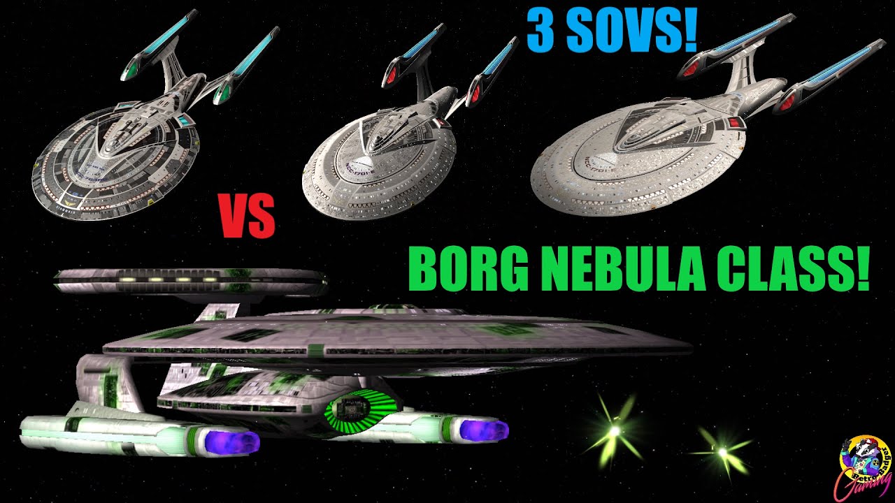 4K Borg Nebula Class VS All 3 Sovereign Versions - Star Trek Ship ...