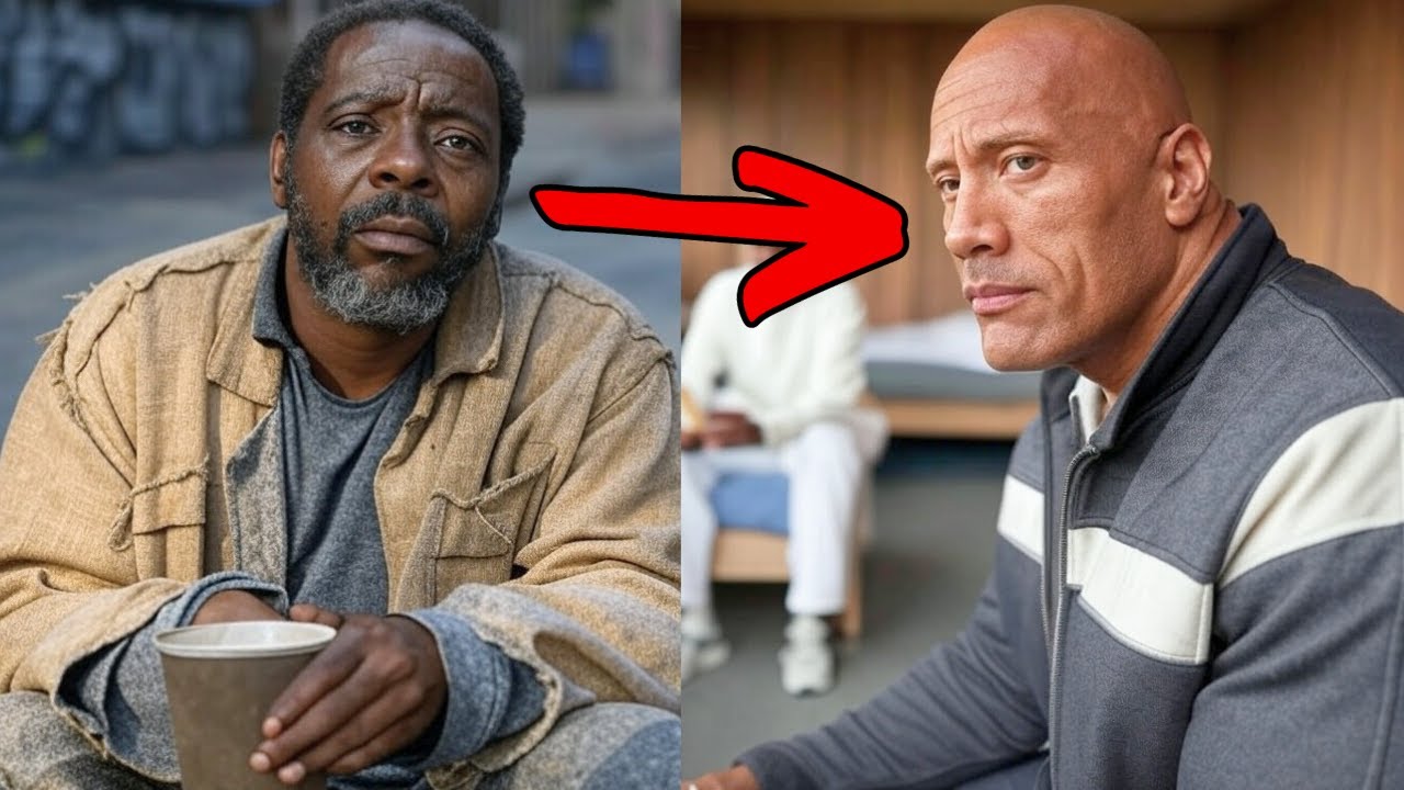 Homeless Man Asks Dwayne Johnson for $1 – His Response Changes Everything! - YouTube