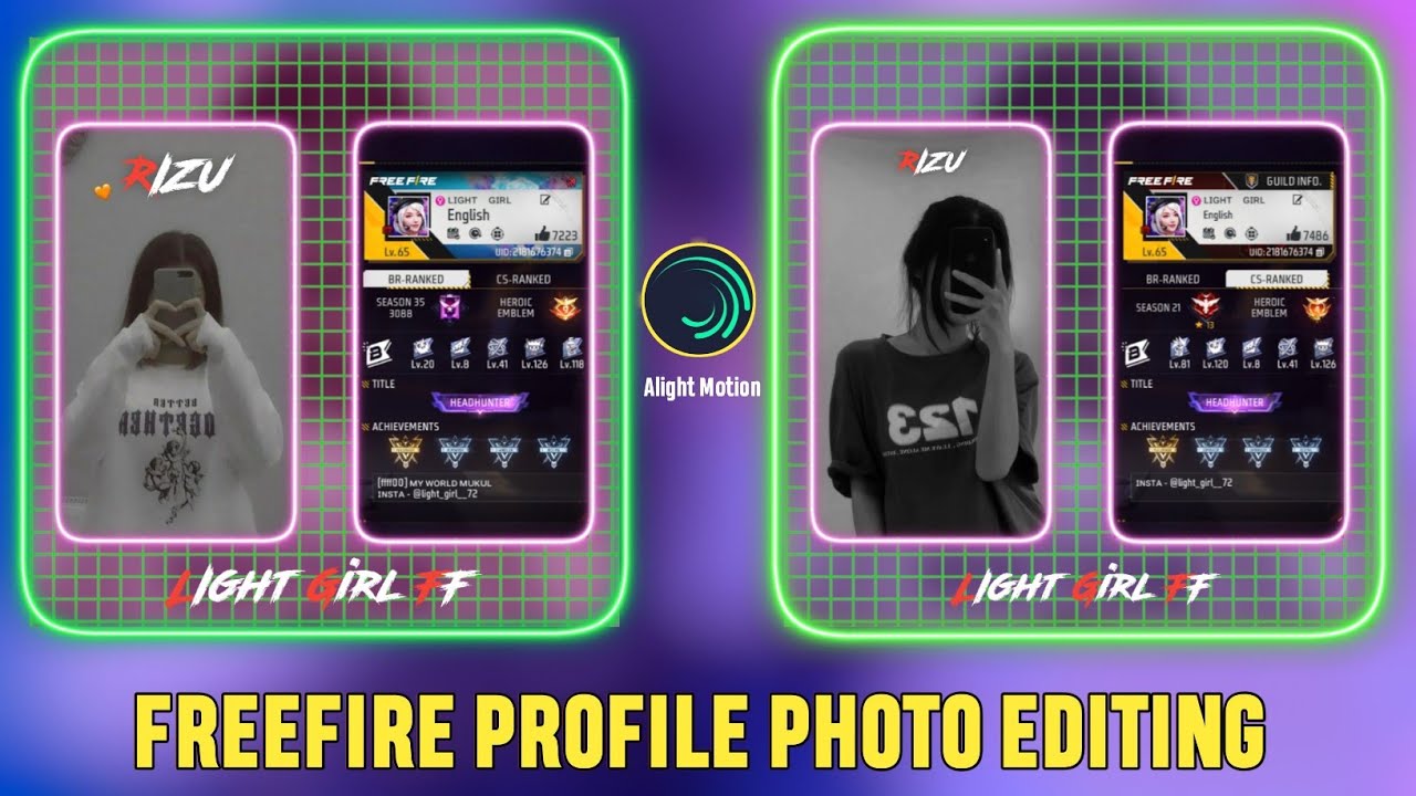 Free fire Profile Photo Editing Alight Motion || Free fire instagram ...