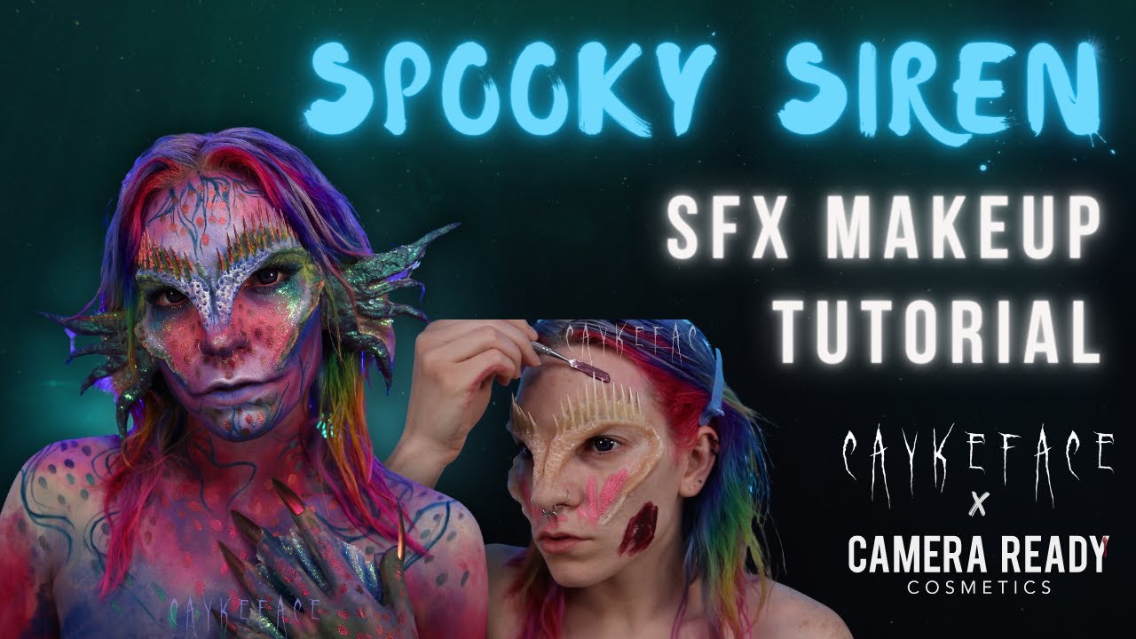 Spooky Mermaid Siren Makeup | SFX Tutorial ft. CaykeFace - YouTube