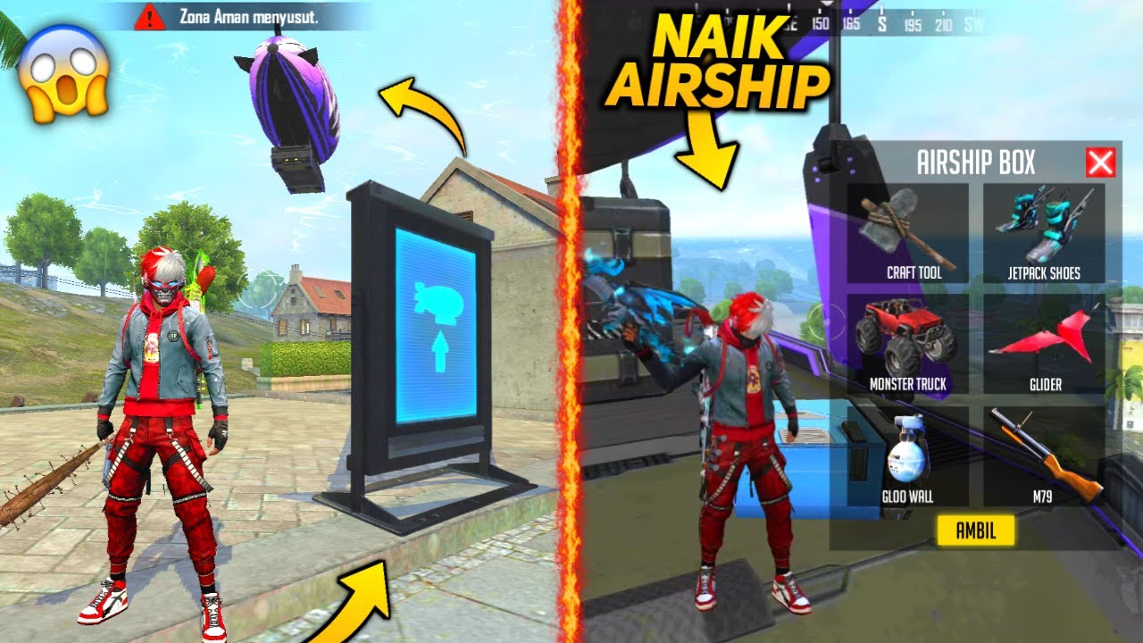 TOP 5 TRIK DAN BUG TERBARU FREE FIRE - Naik Ke Airship - YouTube