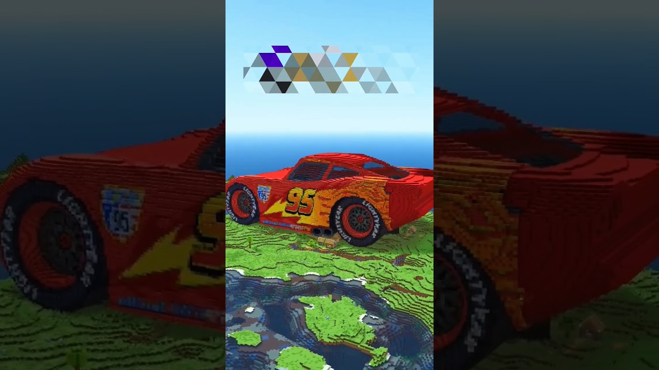 Minecraft Lightning Mcqueen Car build #minecraft #shortvideo - YouTube