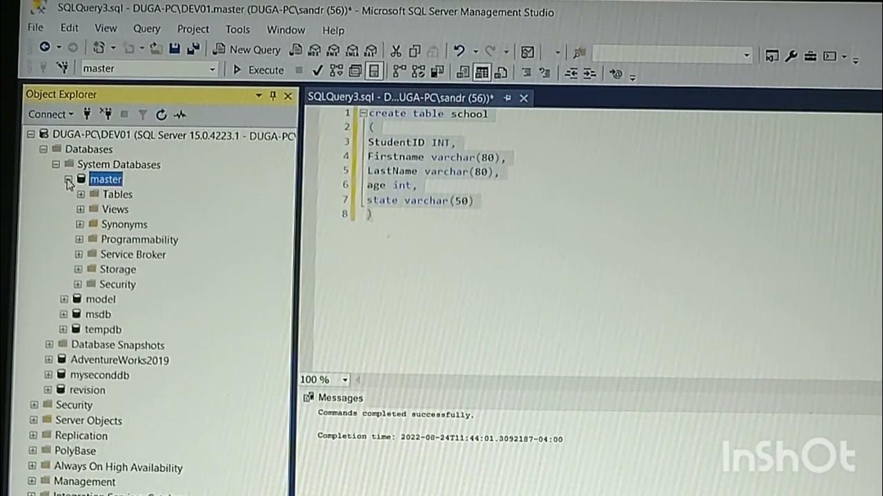 drop table using TSQL script - YouTube
