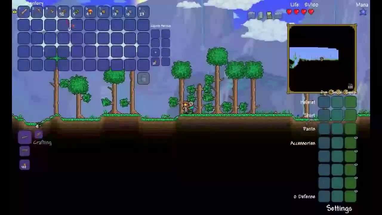 Terraria #1: I get Killed by Pinky the slime - YouTube