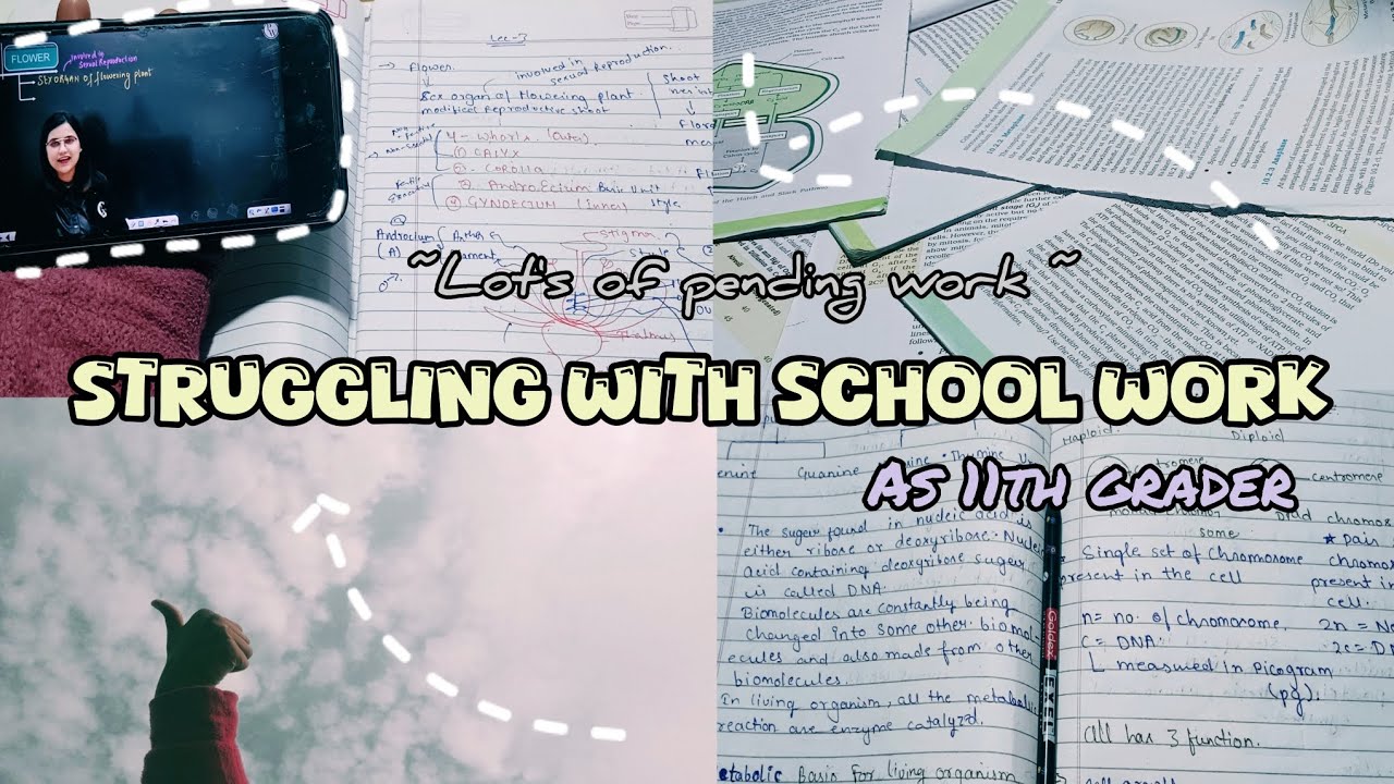 Struggling with school work 💀|| As cbse 11th edition*PCB🌻👽|| ft•pending ...
