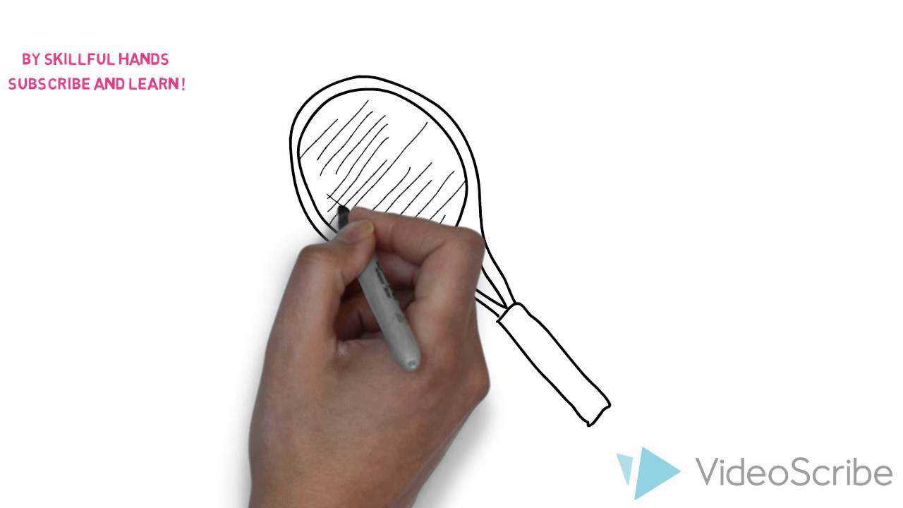 How to Draw a Tennis Racket / Как нарисовать теннисную ракетку - YouTube