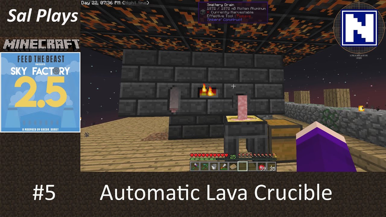 S2e05 Sal Plays Skyfactory 25 Automatic Lava Crucible Youtube