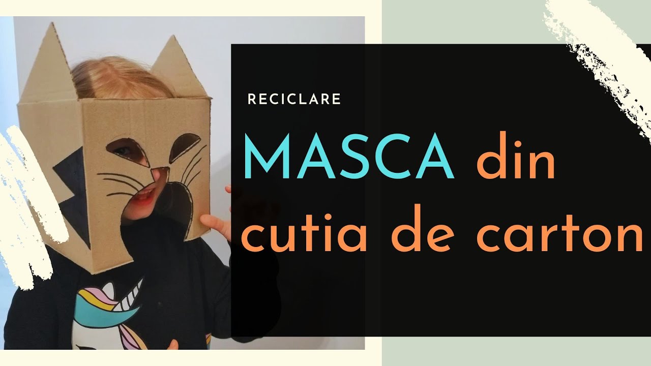 How to make a mask | RECICLARE | CUM SĂ FACI O MASCĂ DIN CUTIA DE ...