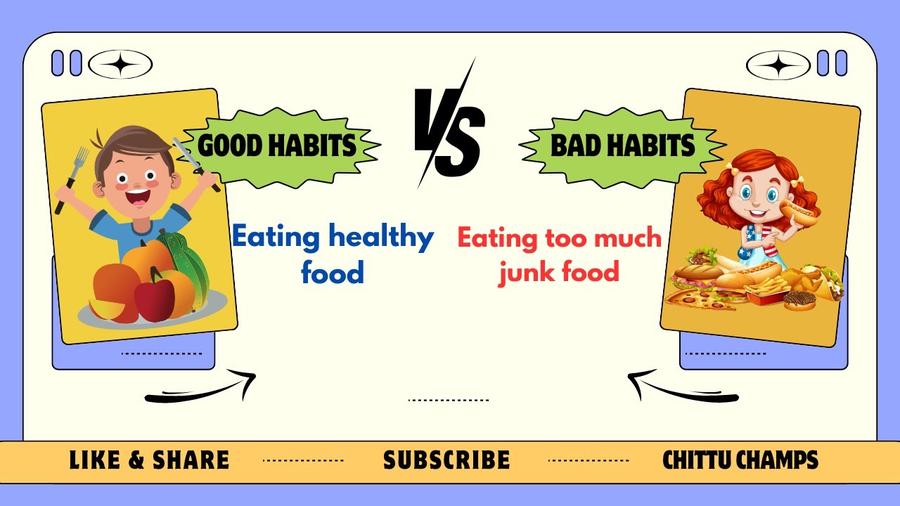 Good Habits Vs Bad Habits for kids | Good vs. Bad Habits – Fun Learning ...