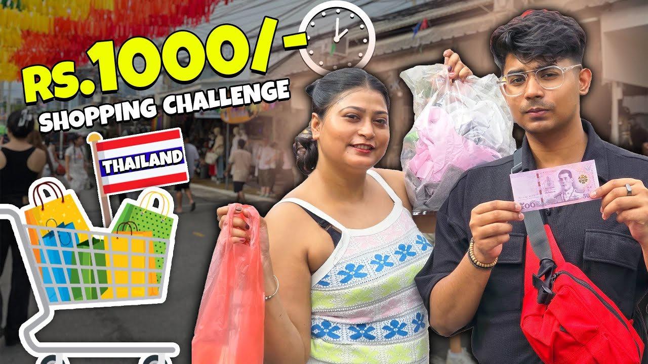 1000 Rs Shopping Challenge at Cheapest Weekend Market 🛒🛍 - Budget ...