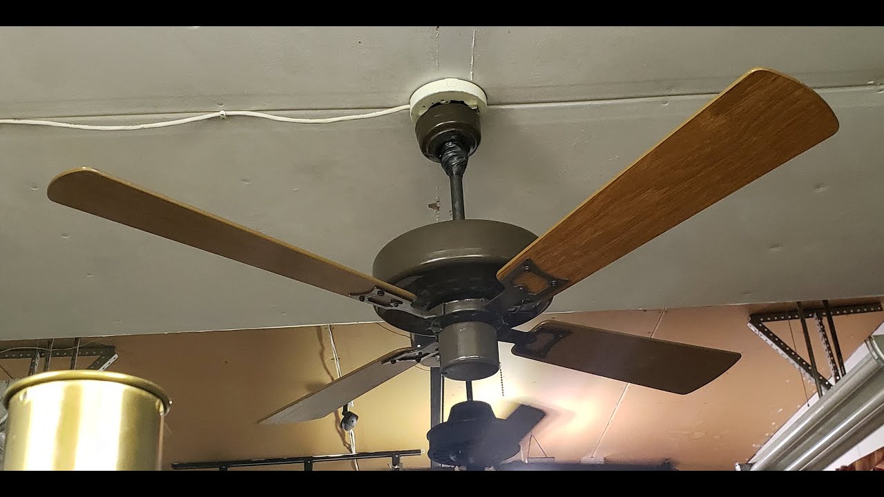 Nutone Sea Island Ceiling Fan model PFM-52 (brown) - YouTube
