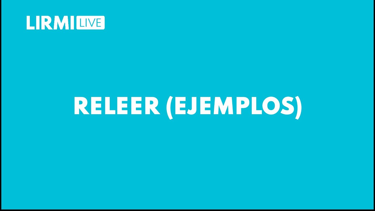 Releer (ejemplos) - YouTube