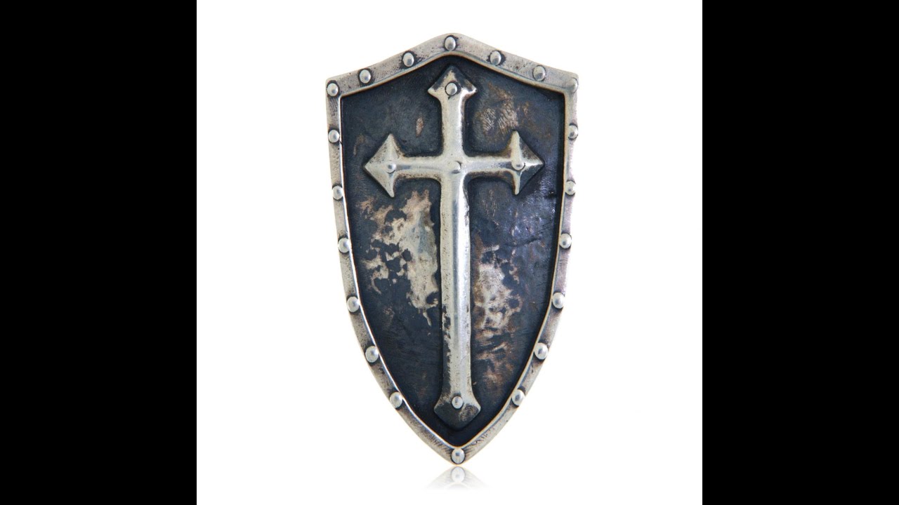Pandant Argint 925 Scut Medieval Cruce Bizantina stilunic.ro - YouTube