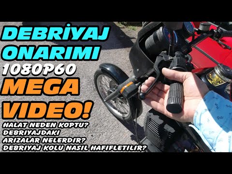 MZ yağlı debriyaj tamiri! Debriyaj neden sertleşti & halatı koptu? DETAYLI! 1080P60 MEGA VIDEO