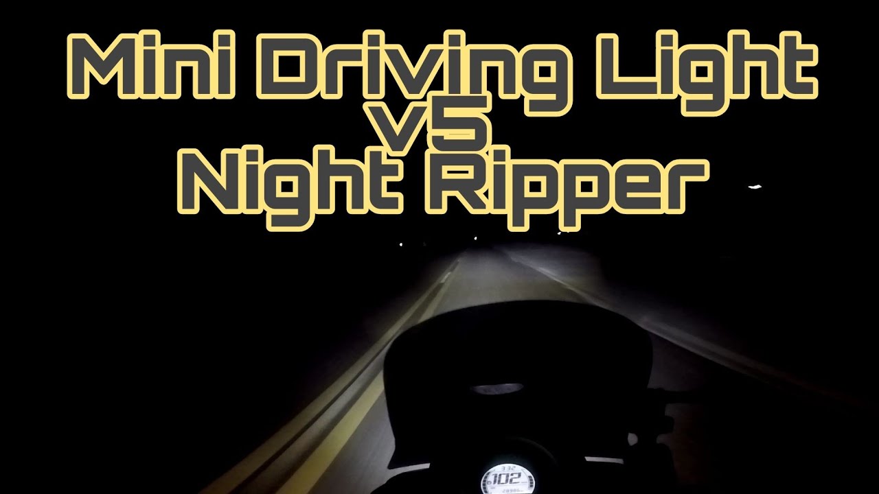 Testing my new Mini Driving Light v5 Night Ripper - YouTube