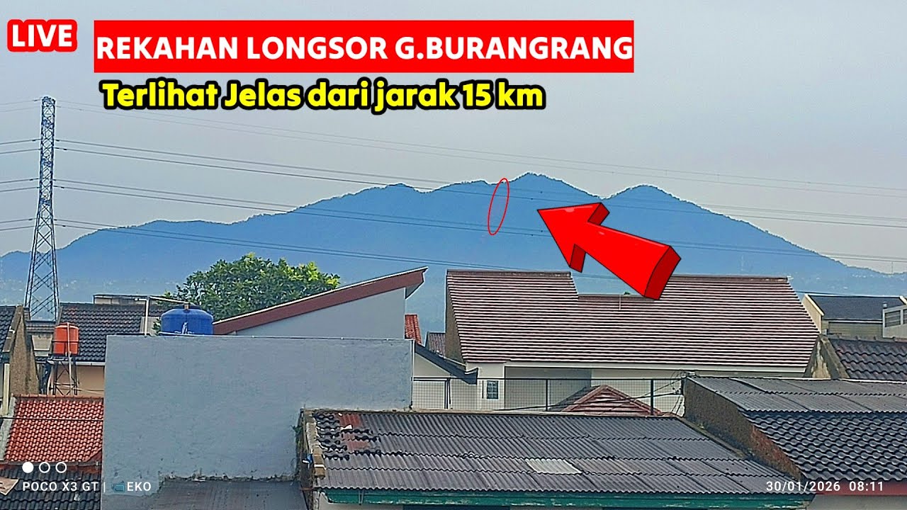🔴NGERI ‼️15 Km bisa terlihat Rekahan Longsor di Gunung Burangrang ...
