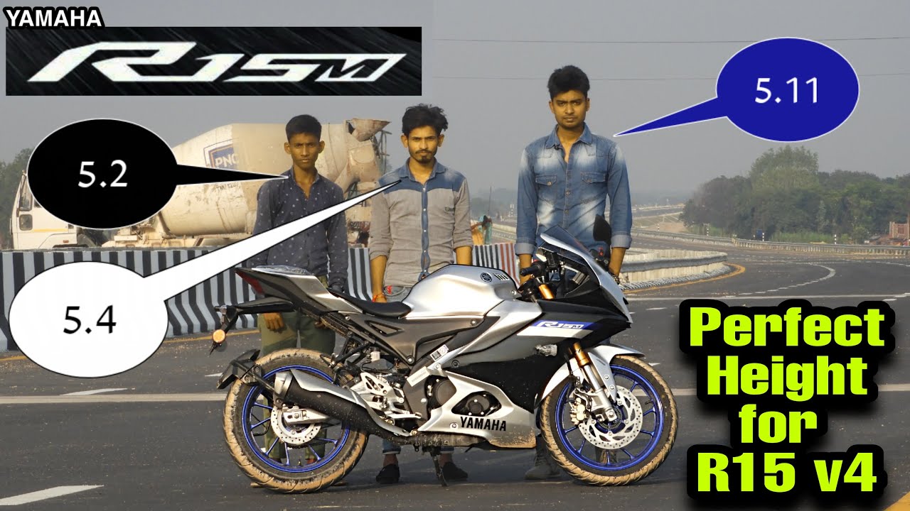 MINIMUM HEIGHT FOR YAMAHA R15M V4 BS6 | SEAT HEIGHT FOR R15M | HOW TO ...