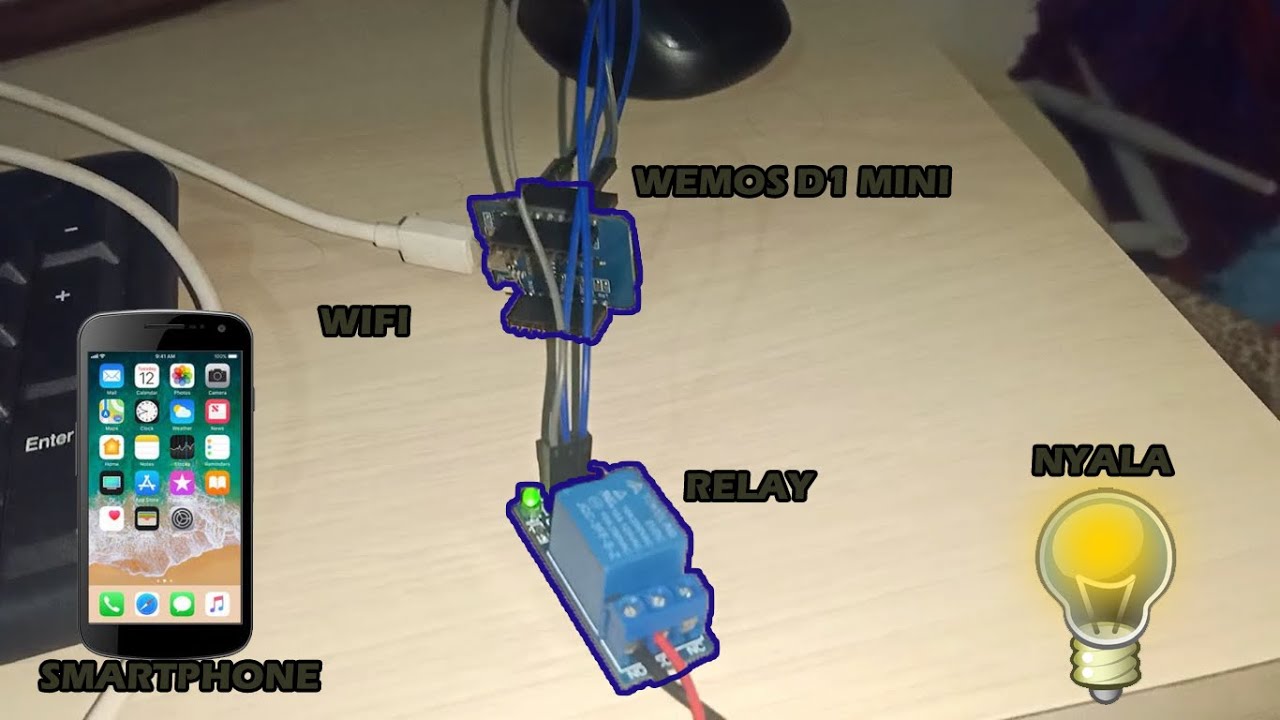 Tutorial kontrol Led Relay Wemos D1 Mini Web Server Menggunakan App ...
