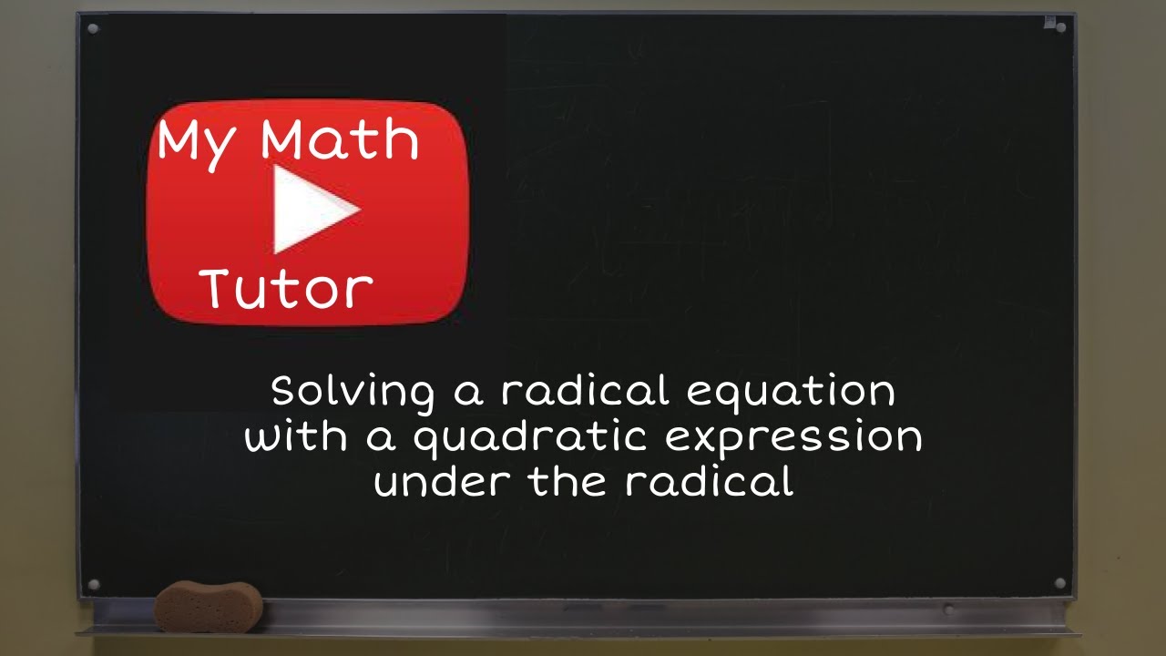 ALEKS | Solving a radical equation with a quadratic expression under ...