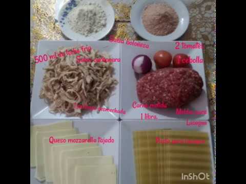 RICA LASAGNA MIXTA CON POLLO Y CARNE!! - YouTube
