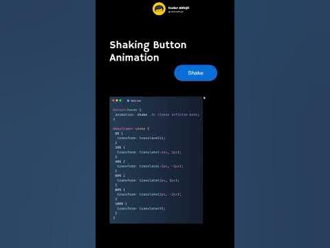 HTML & CSS Shaking Button Animation #shots #shortvideo #html #css - YouTube