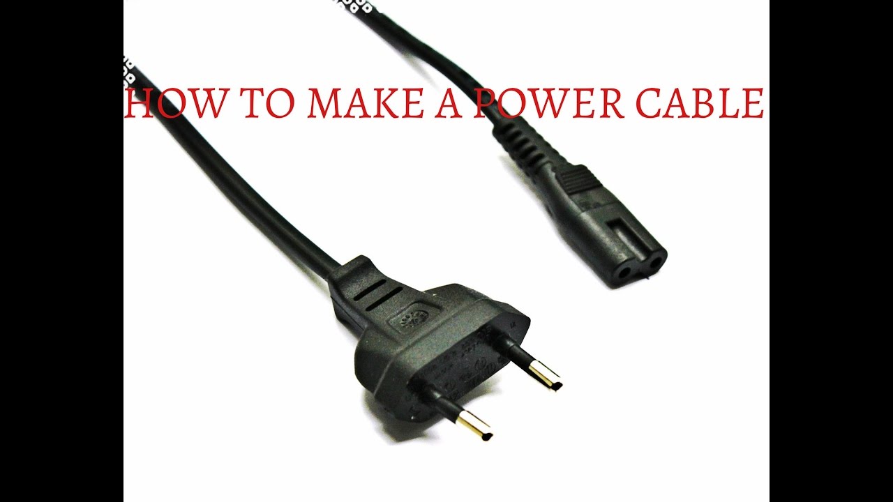 HOW TO MAKE A POWER CABLE CORD FROM PEN | 2 PIN | DIY HOME MADE POWER ...