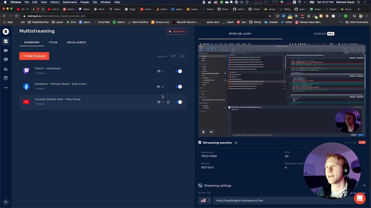 Mike Staub Live Stream - peapods.com dev #2 - YouTube