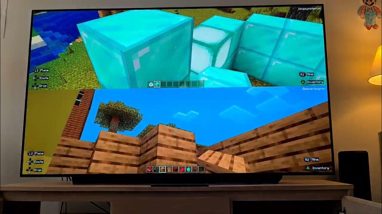 Minecraft twoplayer splitscreen - YouTube