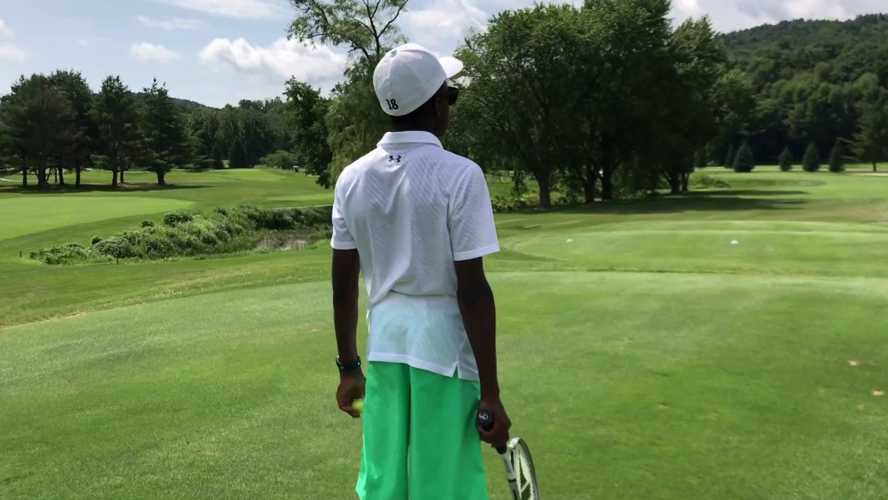 Longest Drive of a Golf Ball with a Tennis Raquet #Wimbledon - YouTube