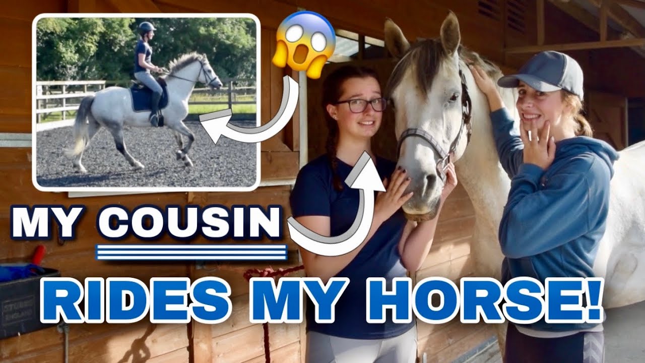 My Non-Horsey Cousin Rides My Horse! - YouTube