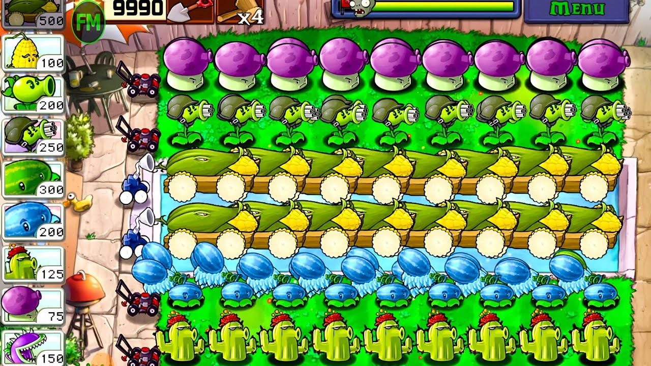 Plants Vs zombies survival Pool Strategy(1,2,3,4,5)Flags | Pvz Gameplay ...
