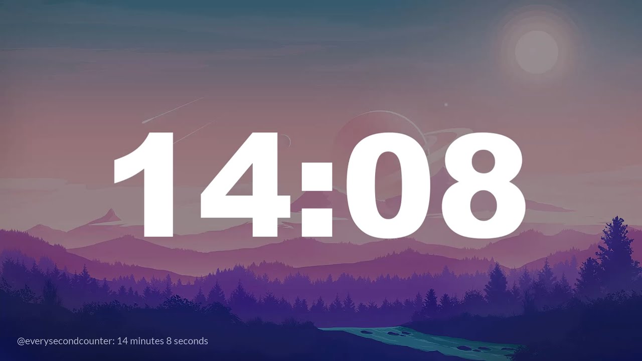 14 minutes 8 seconds [848 secs] clock timer countdown || Alarm Focus ...