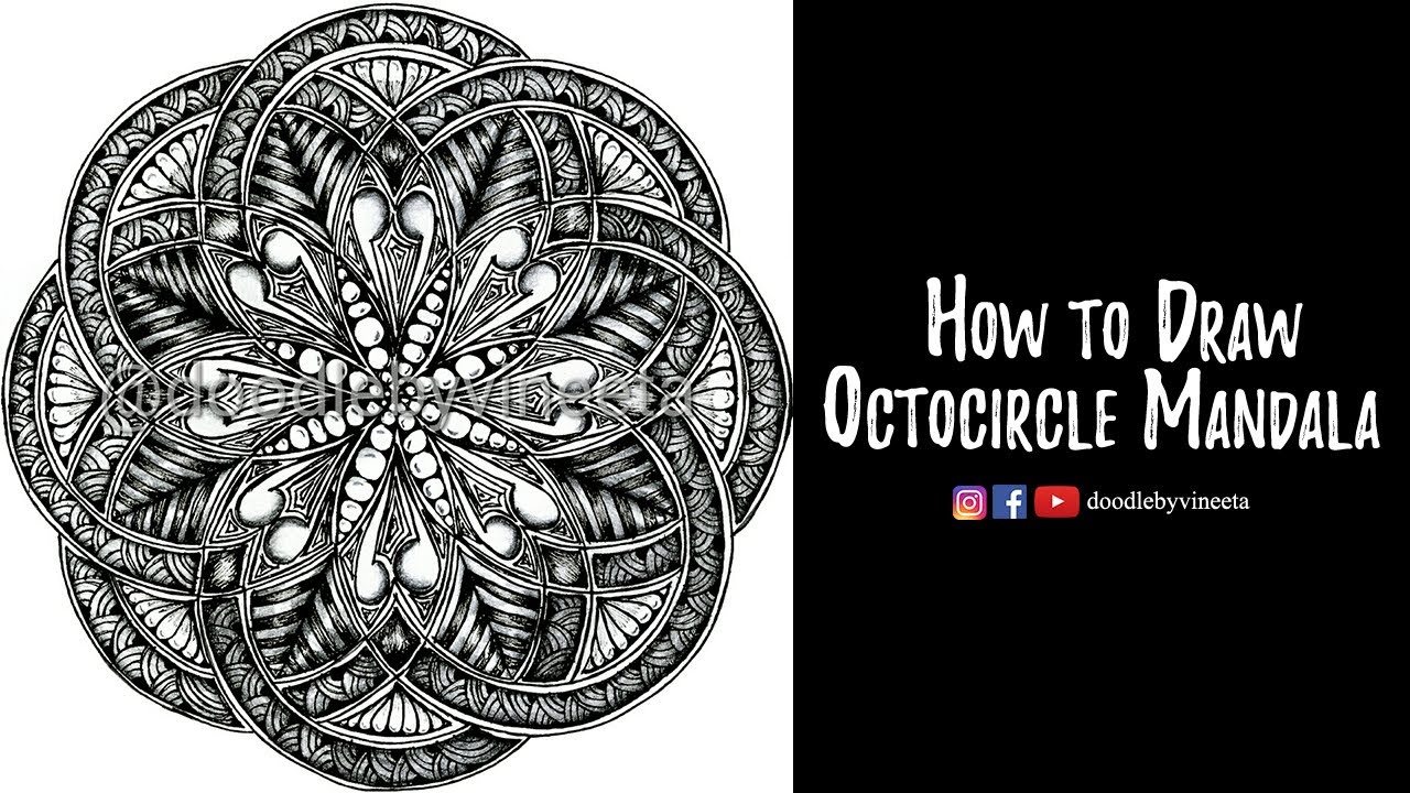 How to Draw Octocircle Mandala|Sacred Geometry|(Complete) Step By Step ...