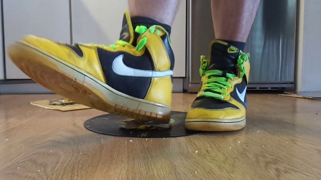 Vintage Nike Dunk High stomp, trample and destroy empty beer cans and ...