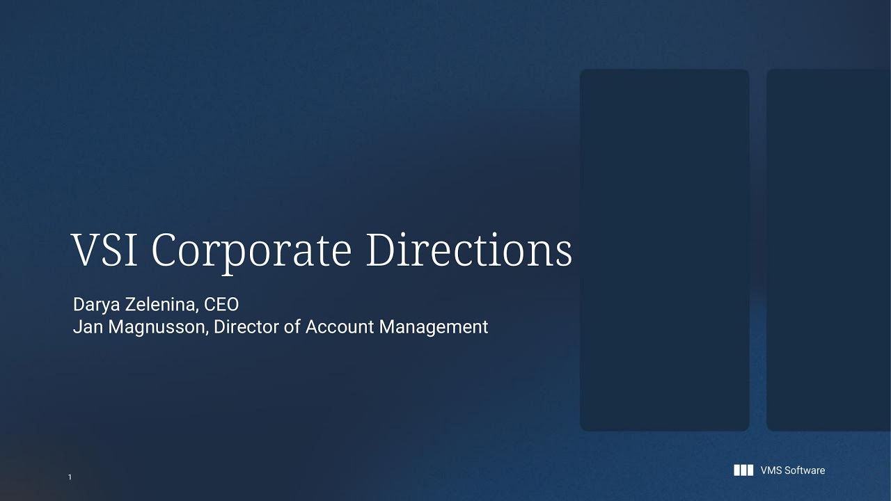 Darya Zelenina & Jan Magnusson on VSI Corporate Directions - YouTube