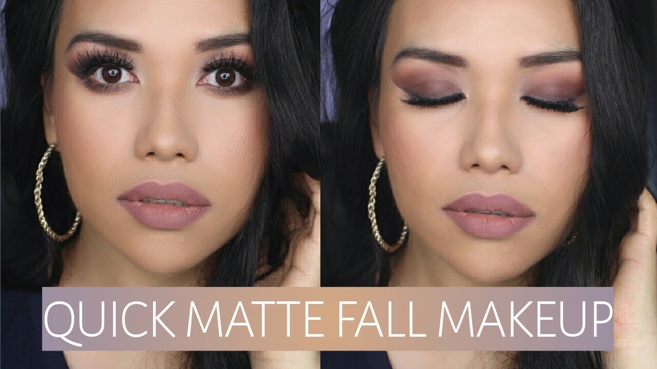 QUICK Matte Fall Makeup - YouTube
