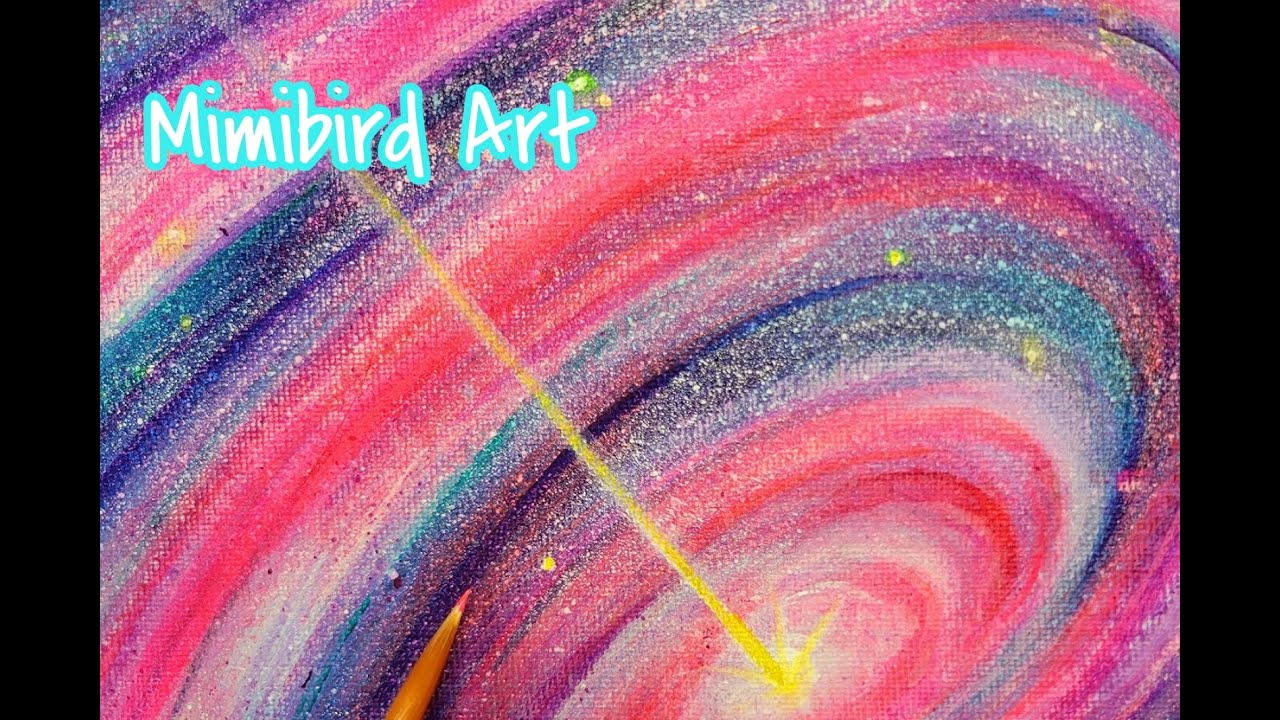 Spiral Galaxy pink**#acrylicpaintingStep by Step | relaxing healing ...