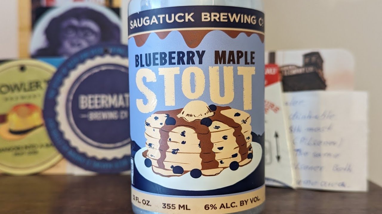 Saugatuck Brewing Co. Blueberry Maple Stout (can) 6% - YouTube