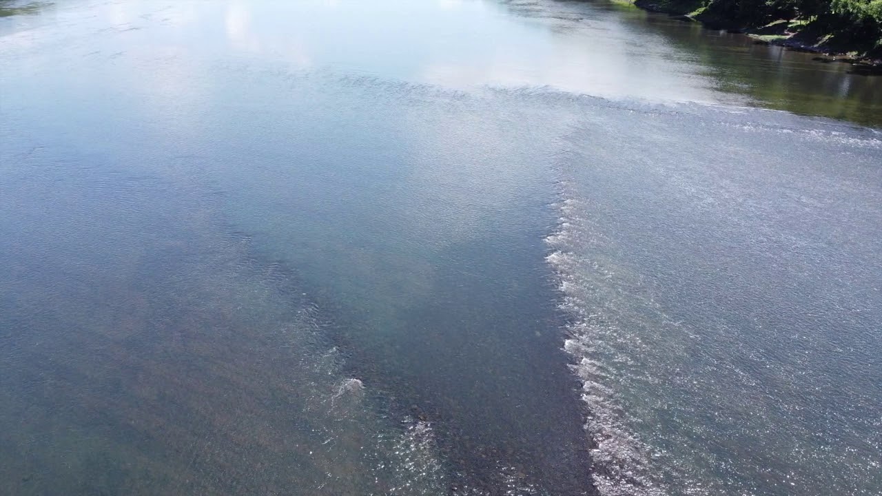 Eel dam / weir archeological site Danville PA, Susquehanna River - YouTube