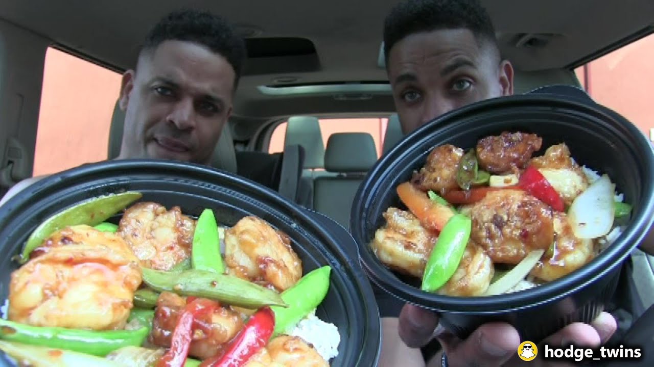 Eating Panda Express Spicy Shrimp Bowl | Food Review | @hodgetwins ...