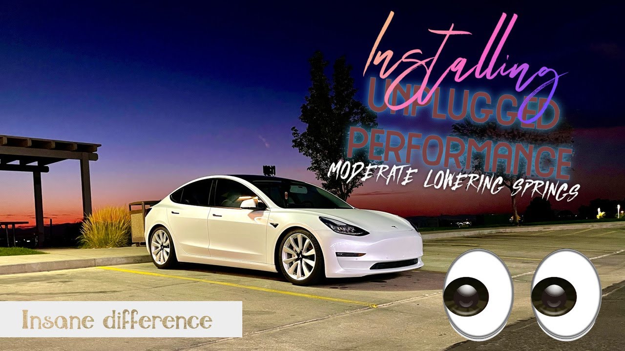 The Perfect Drop: UP Moderate Lowering Springs Elevate my Tesla Model 3 ...