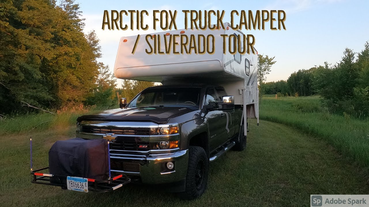 Arctic Fox Truck camper / Silverado Tour - YouTube