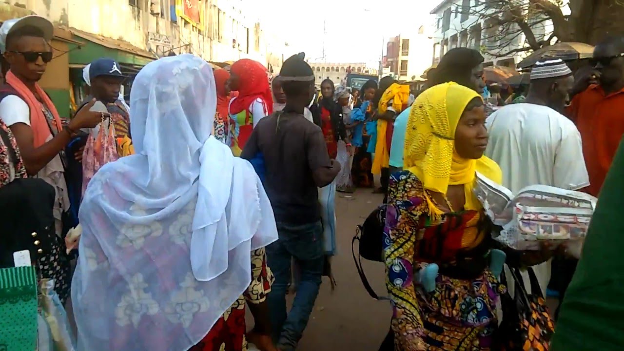 African Serekunda Market, Banjul, The Gambia. HD - YouTube
