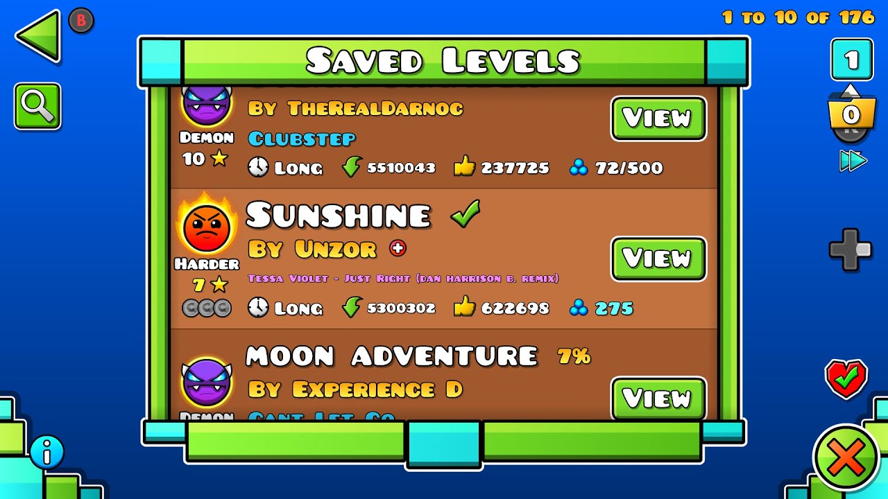 Geometry Dash-Sunshine by Unzor - YouTube