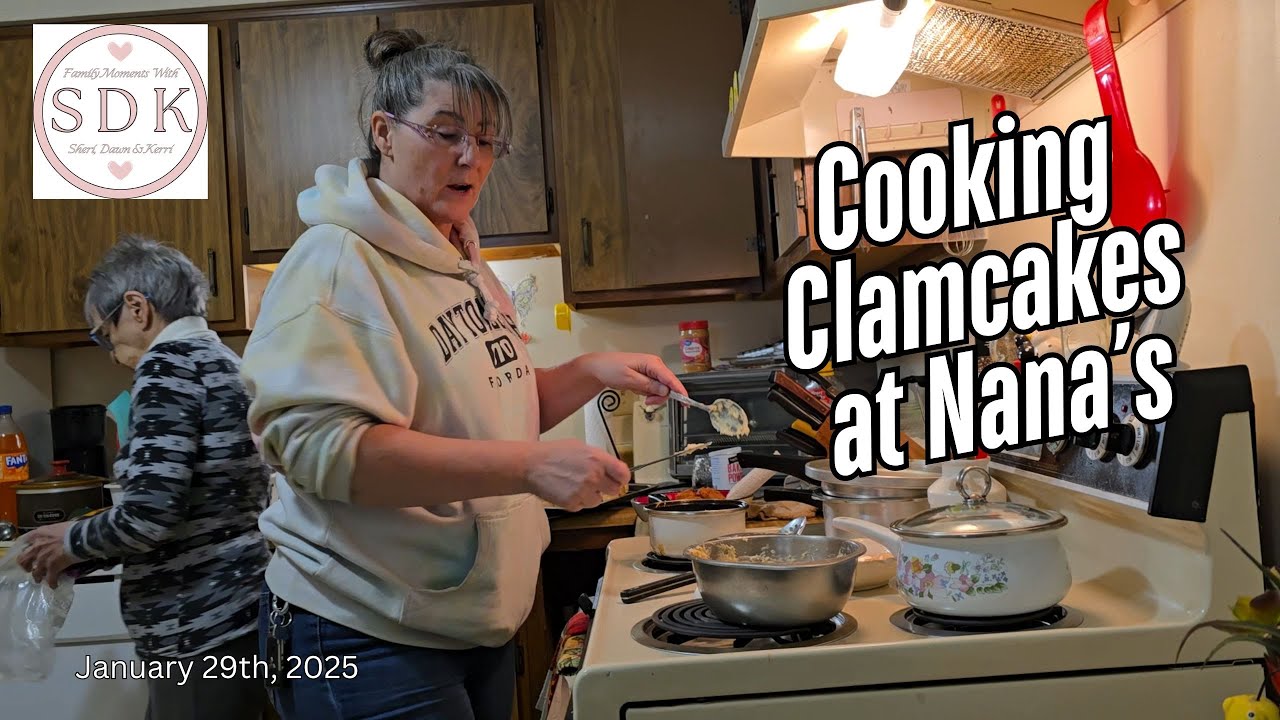 Cooking Clamcakes at Nana's - YouTube