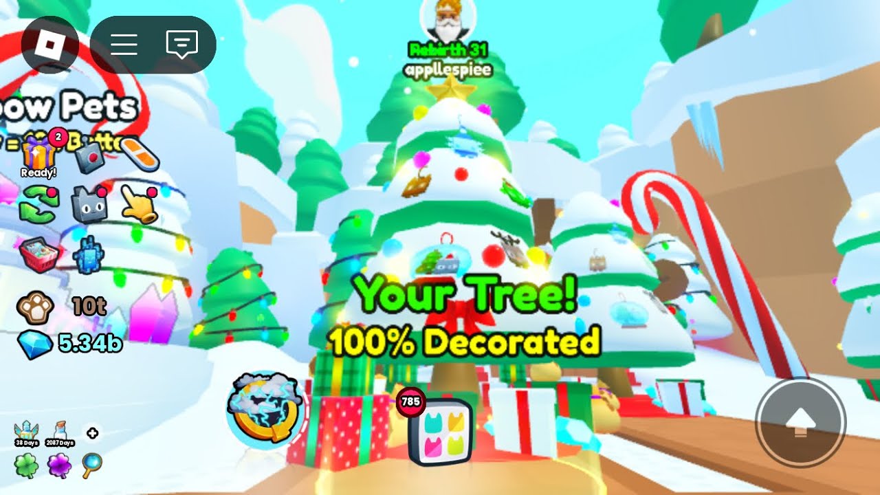Max Rebirthing My CHRISTMAS TREE In Pet Sim 99! - YouTube